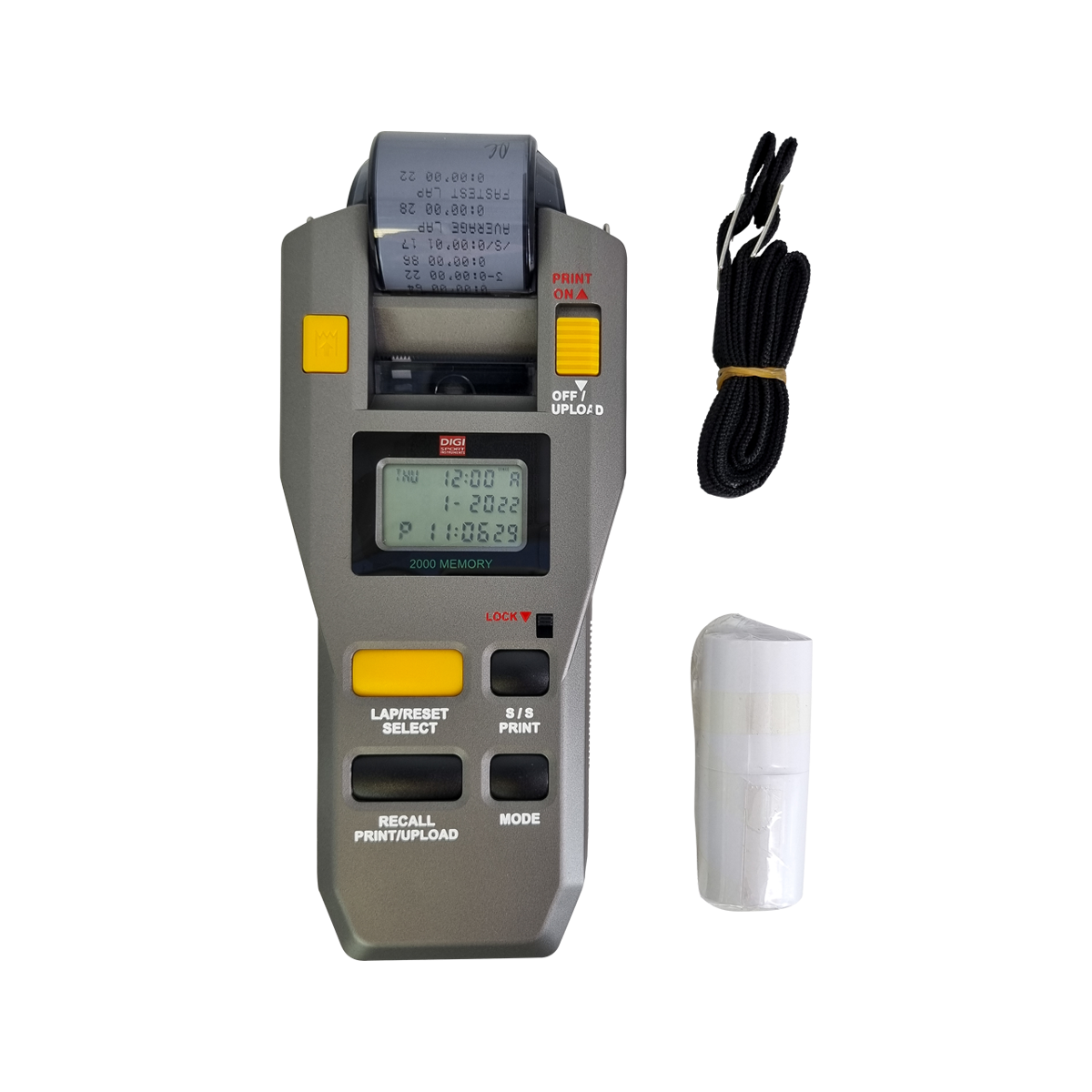 CHRONOMÈTRE DT8000 8000 MÉMOIRES AVEC IMPRIMANTE INTÉGRÉE SPORTIFRANCE - Sportserv.fr