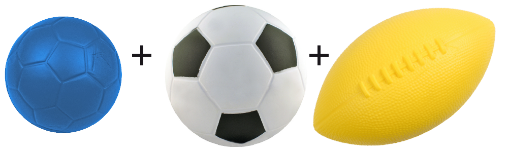 PACK BALLON MOUSSE DYNAMIQUE DÉCOUVERTE - Sportserv.fr